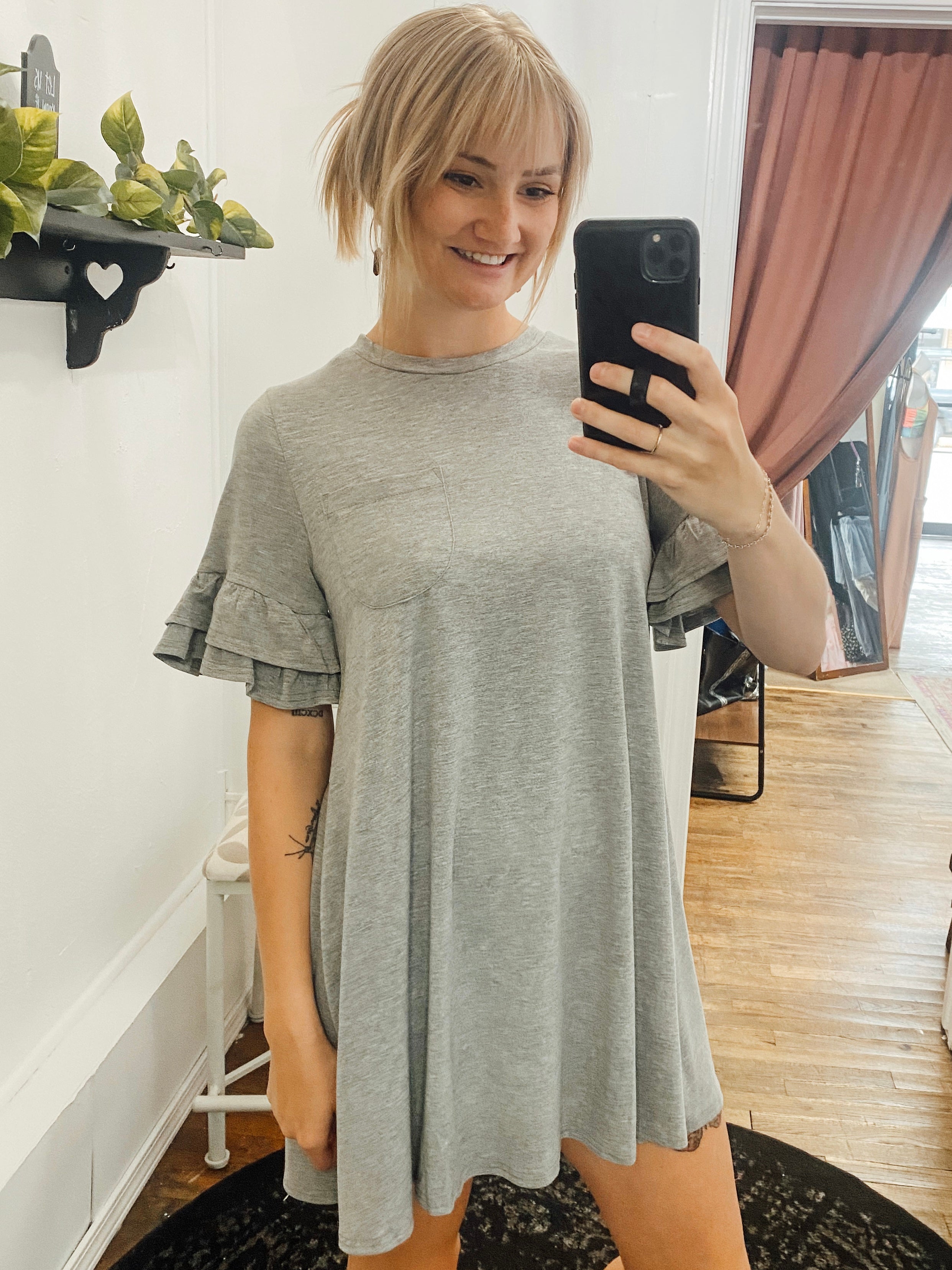 Iris Ruffle Sleeve Tee Dress | Anatomy Clothing Co. – Anatomy Clothing ...