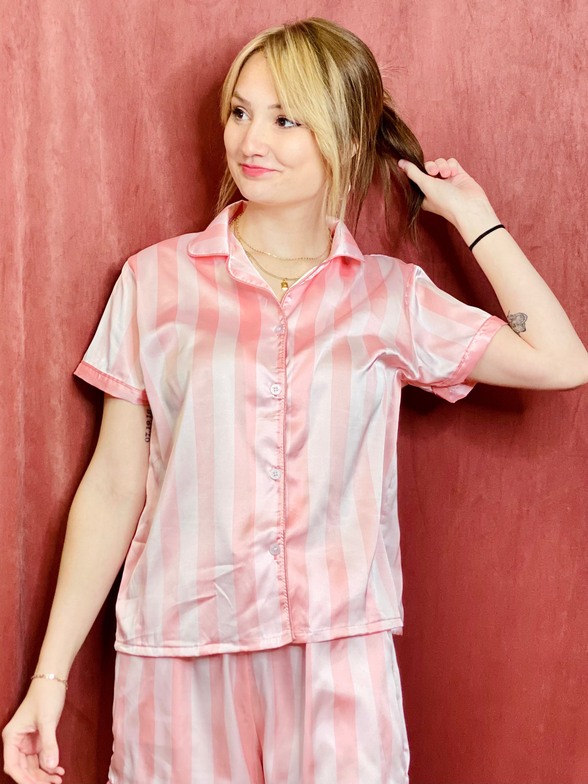 Satin Top Set HELLO MELLO | Anatomy Clothing Co. – Anatomy Clothing ...